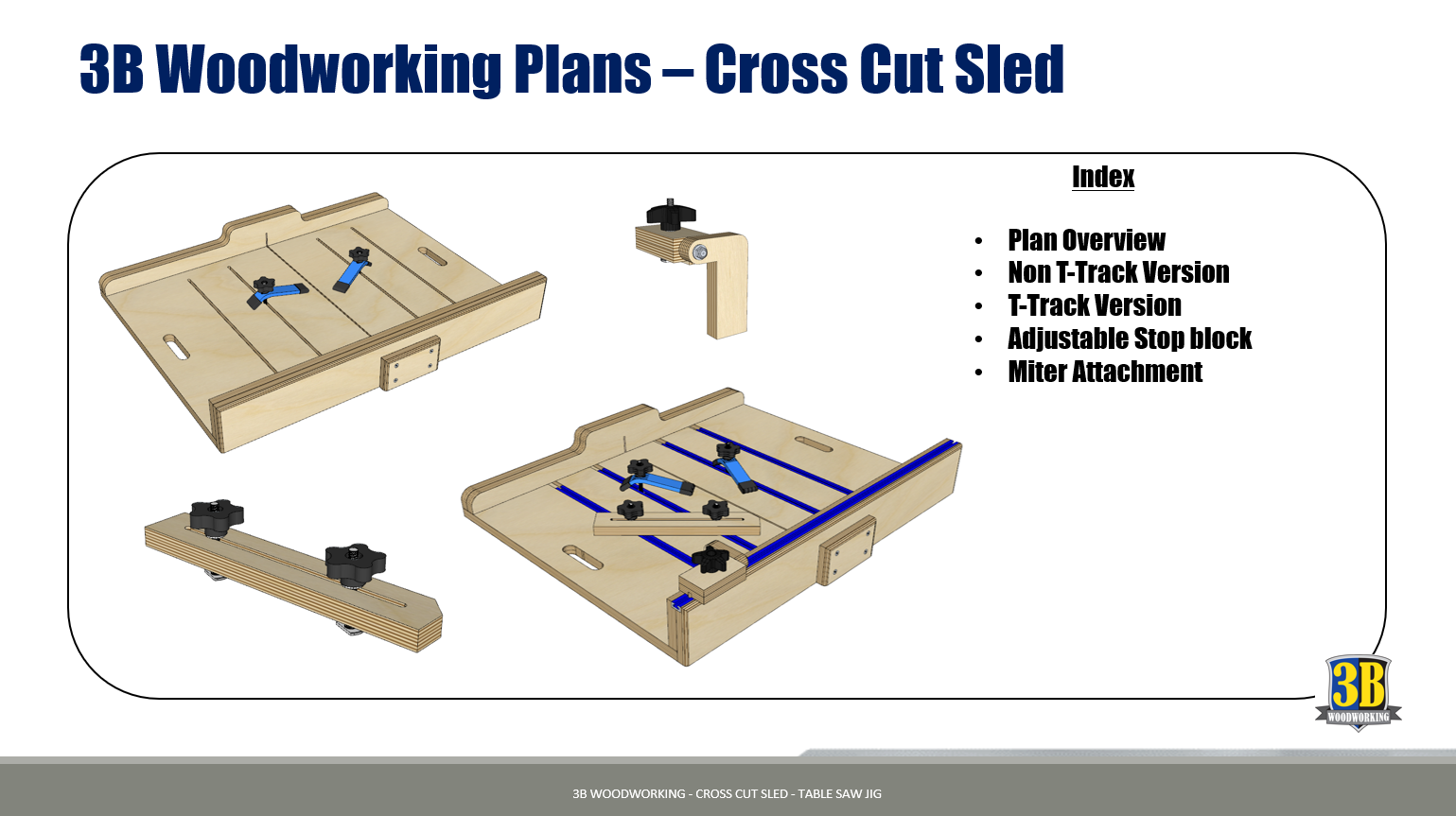 Crosscut Sled Plans – Build Plans - 3B Woodworking