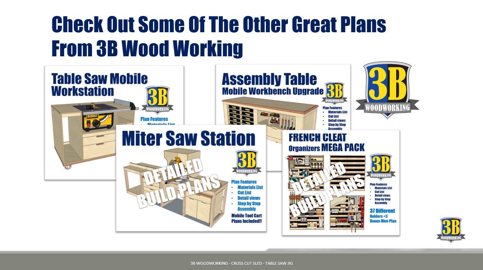 Crosscut Sled Plans – Build Plans - 3B Woodworking
