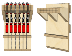 French Cleat F Style Clamp Organizer – Build Plans - 3B Woodworking