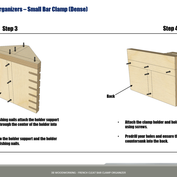 French Cleat Bar Clamp Organizer – Build Plans - 3B Woodworking
