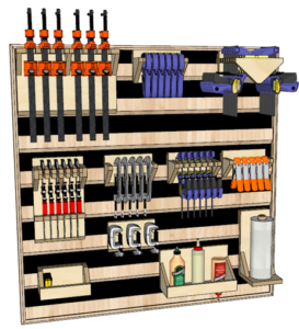 French Cleat Clamp Organizer Build Plans - 3B Woodworking