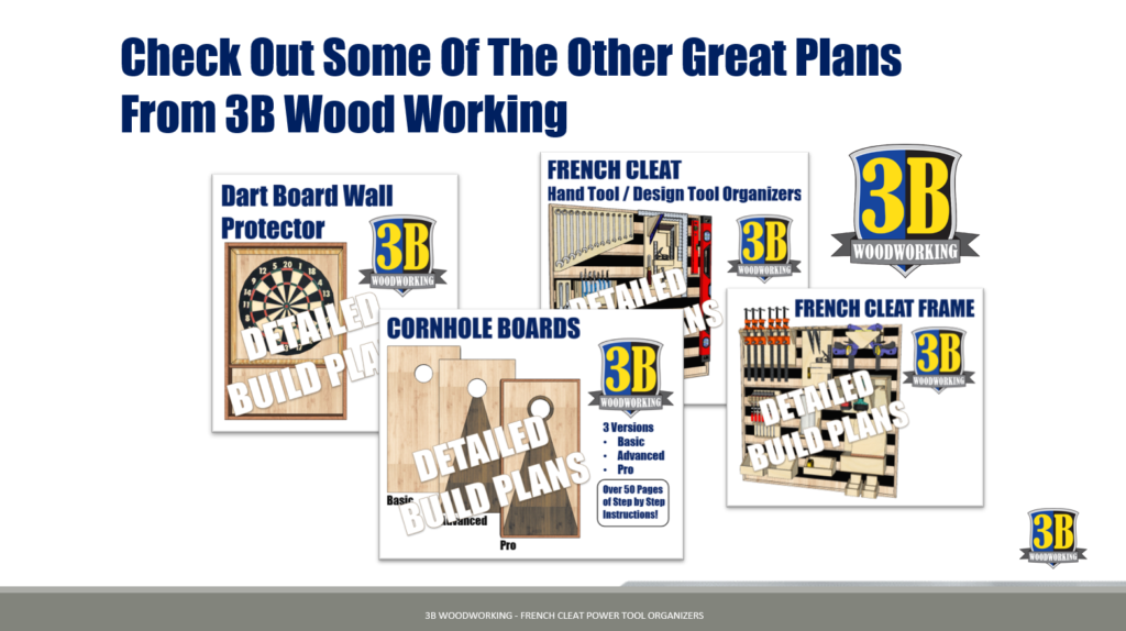 French Cleat Organizers Mega Combo Build Plans - 3B Woodworking
