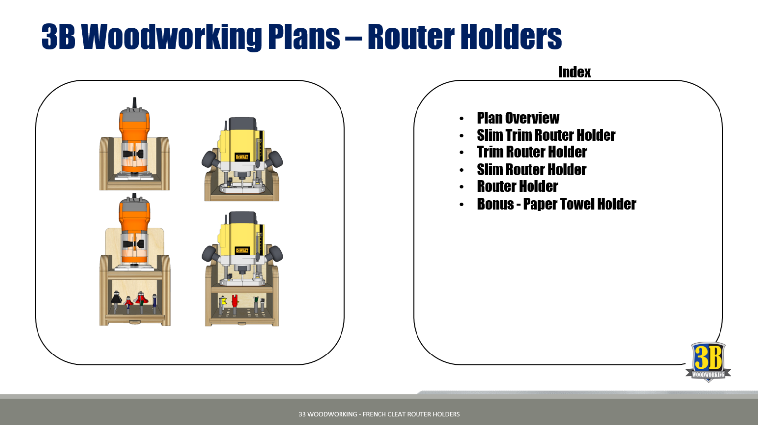 French Cleat Router Holders – Build Plans - 3B Woodworking