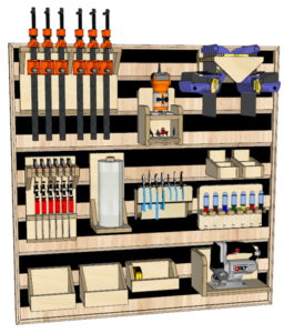 French Cleat Clamp Organizer Build Plans - 3B Woodworking