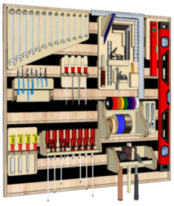French Cleat Hand / Design Tools Organizer Build Plans - 3B Woodworking