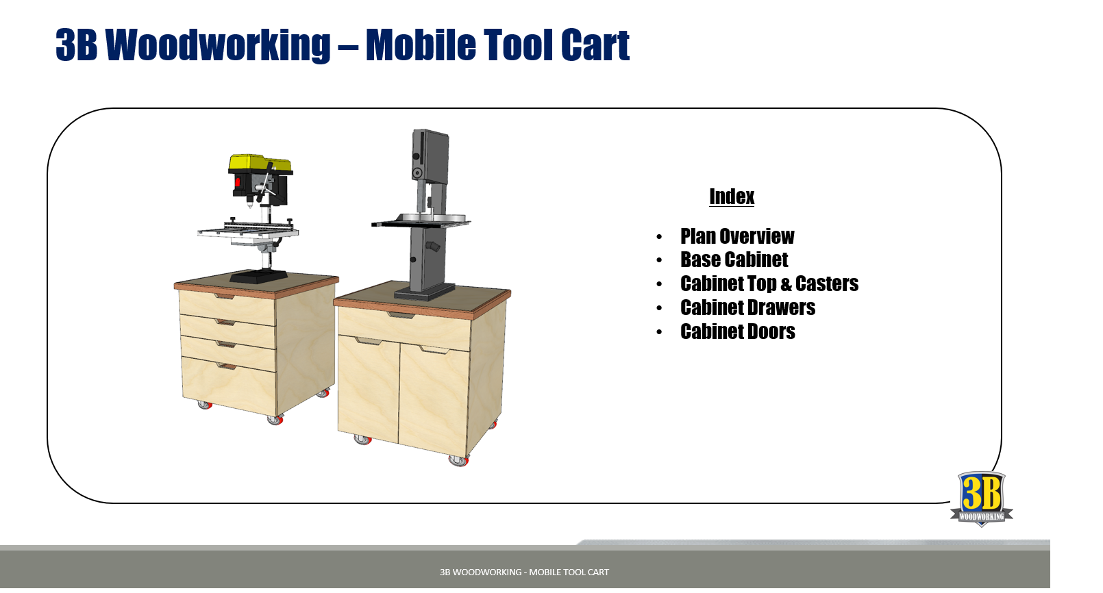 Mobile Workstation Workshop Cart Build Plans - 3B Woodworking