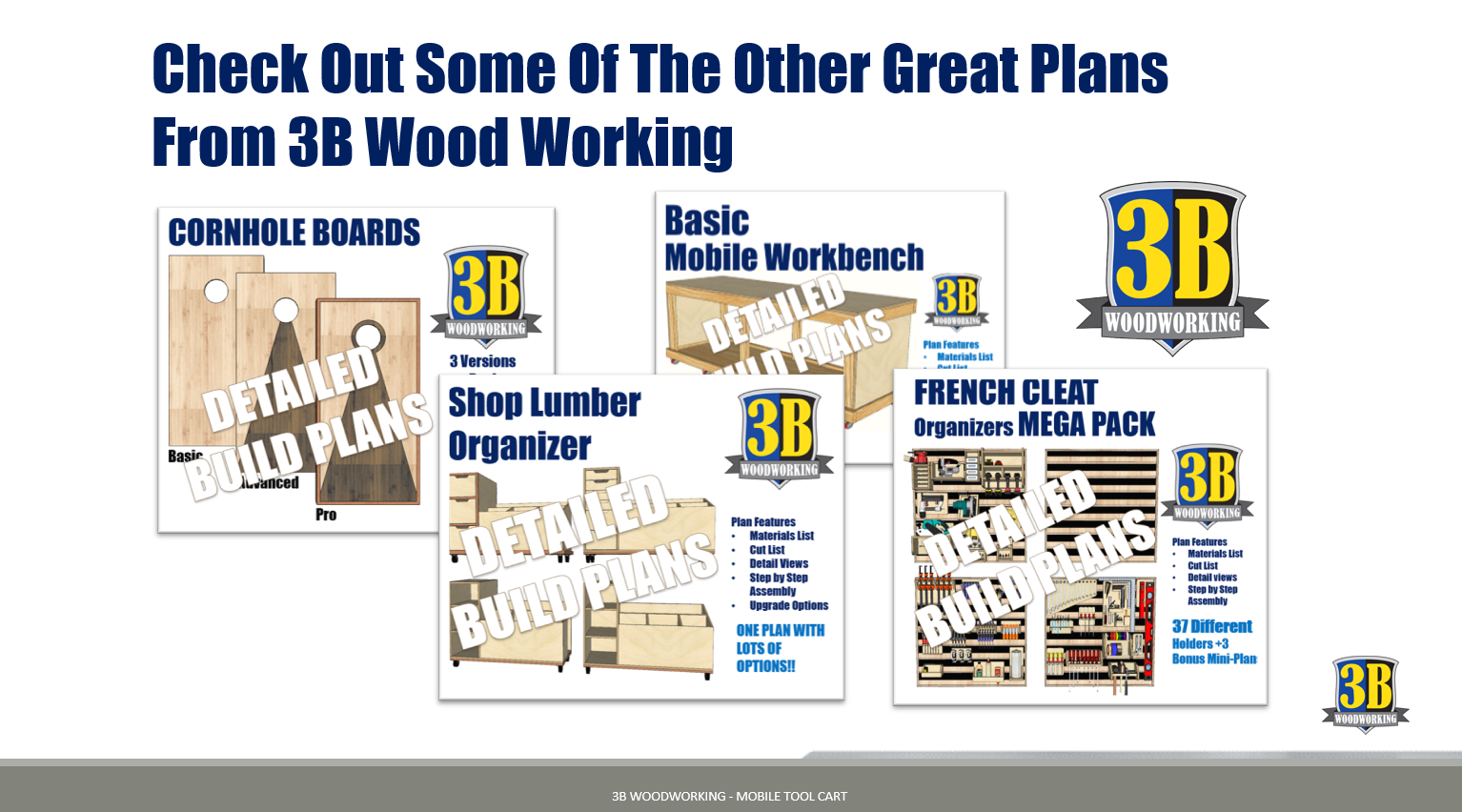 Mobile Workstation Workshop Cart Build Plans - 3B Woodworking