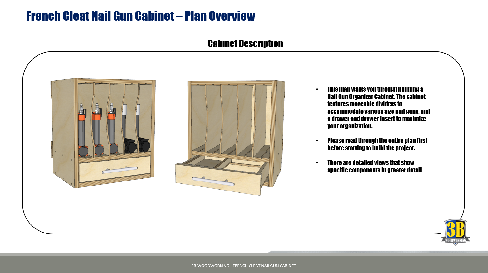 Nail Gun Cabinet Organizer – Build Plans - 3B Woodworking