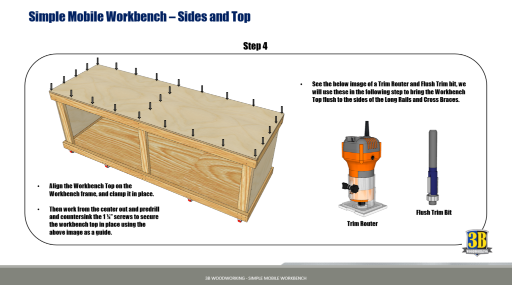 Mobile Workbench Workstation Plans - 3B Woodworking
