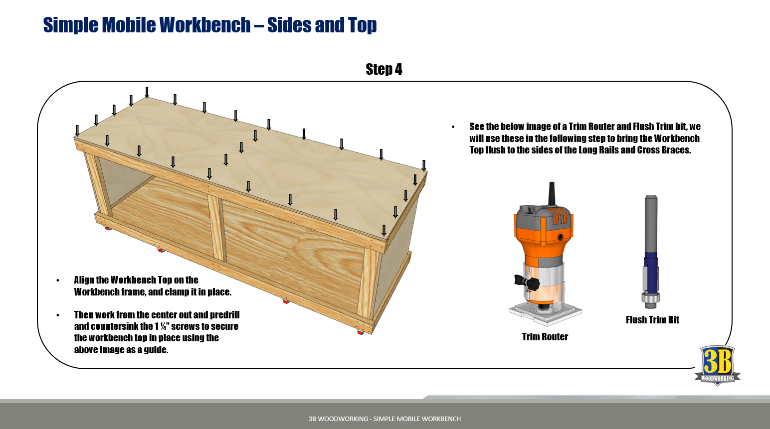 Mobile Workbench Workstation Plans - 3B Woodworking