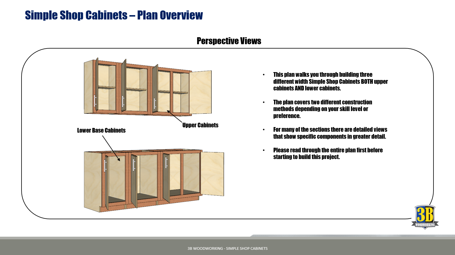 Simple Shop Cabinets – Build Plans - 3B Woodworking