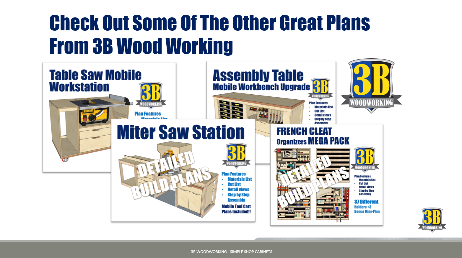 Simple Shop Cabinets – Build Plans - 3B Woodworking