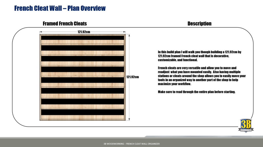 French Cleat Tool Wall Organizer – Metric Build Plans | Digital Plans ...