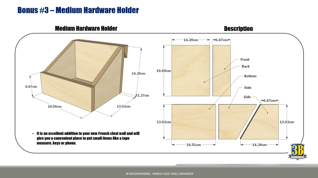 French Cleat Tool Wall Organizer – Metric Build Plans | Digital Plans ...