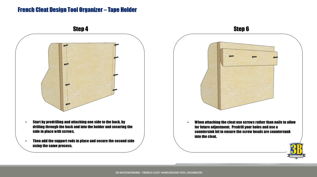 French Cleat Hand / Design Tools Organizer Build Plans - 3B Woodworking