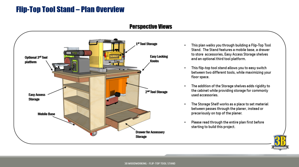 Flip-Top Tool Stand – Build Plans - 3B Woodworking