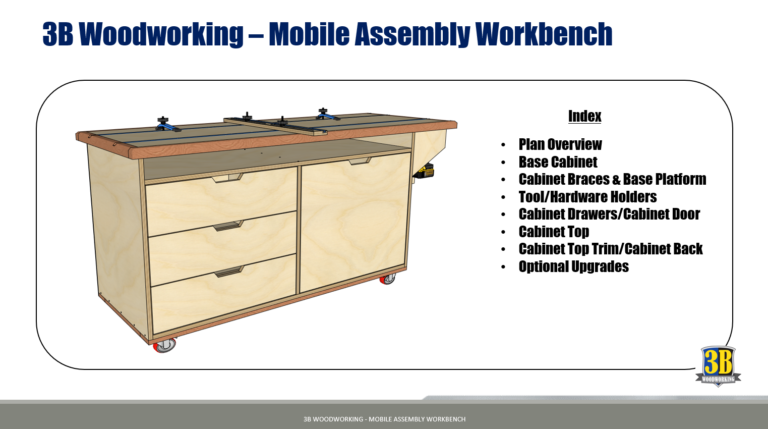 Mobile Assembly Workbench, Compact Workbench, Outfeed Table – Digital Download / Metric Build ...