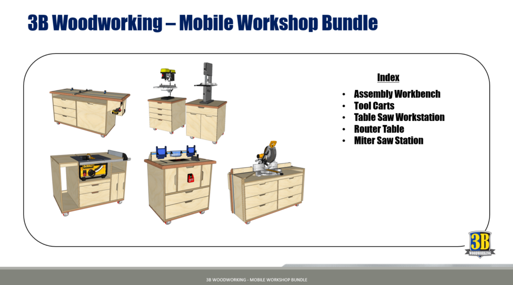 Mobile Workshop Bundle – Build Plans | Woodworking Plans - 3B Woodworking