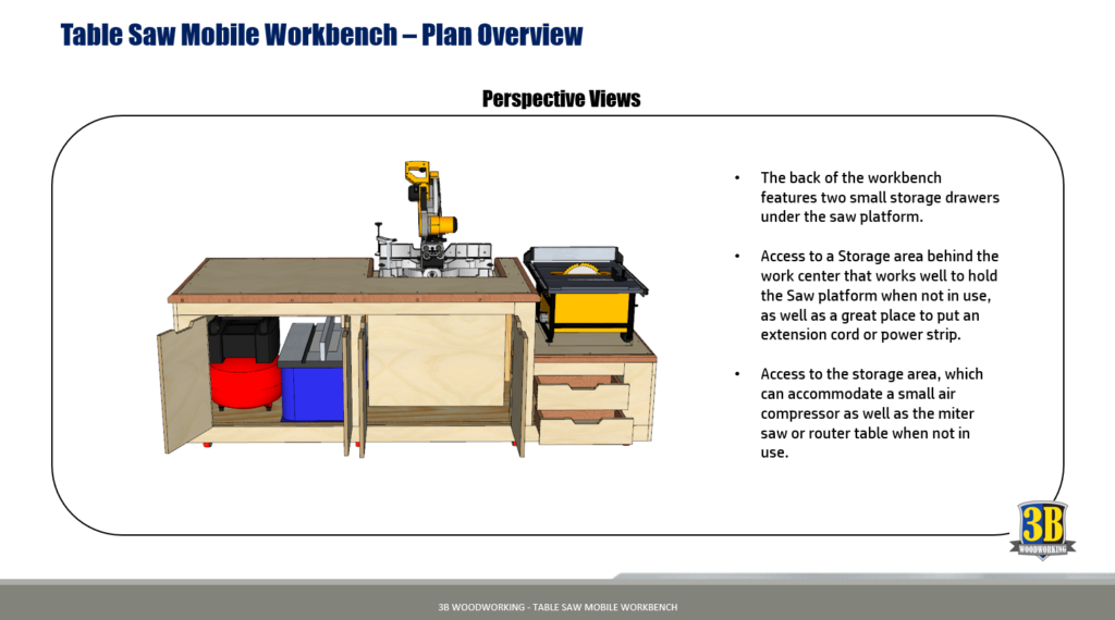 Table Saw Workbench – Metric Build Plans - 3B Woodworking
